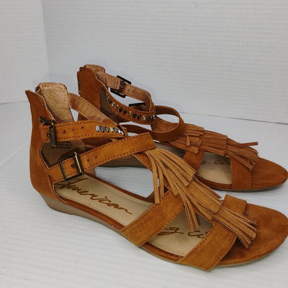 American Rag | Shoes | American Rag Arleah Fringe Gladiator Sandals ...
